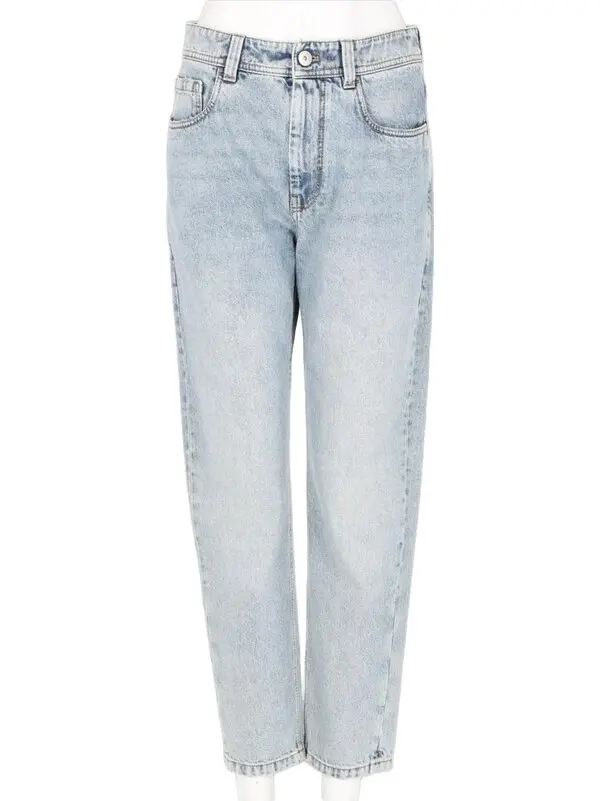 Brunello Cucinelli Baggy Tapered Pants - Denim