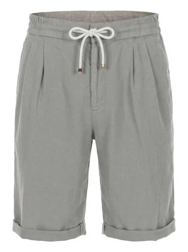Brunello Cucinelli Linen Shorts - Dove