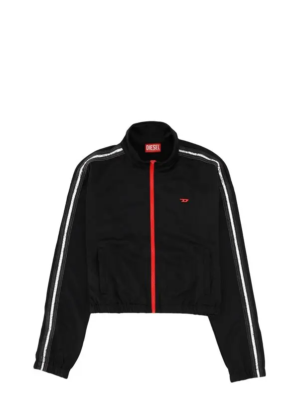 DIESEL® Track Jacket With Contrast Piping - Black