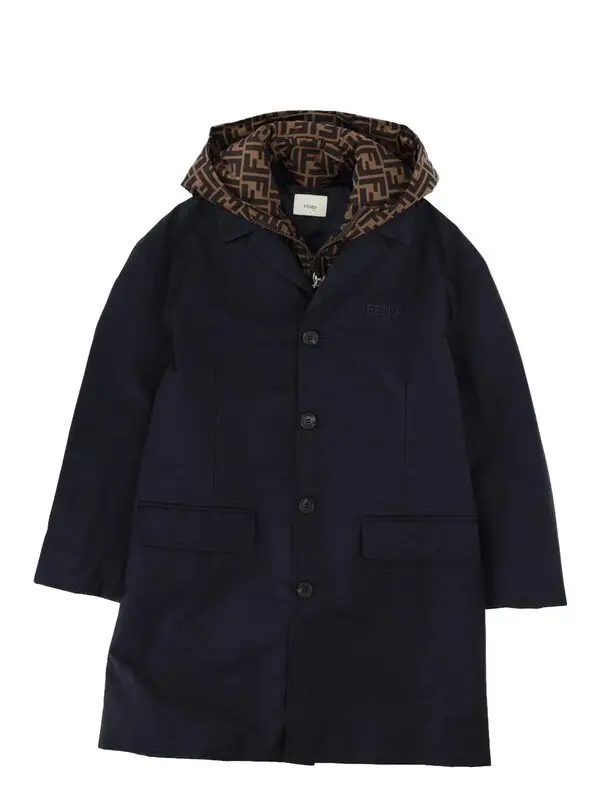 Fendi Double Front Trench Coat - Blue
