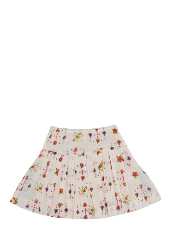 BELLEROSE Pleated Floral Skirt - Multicolour