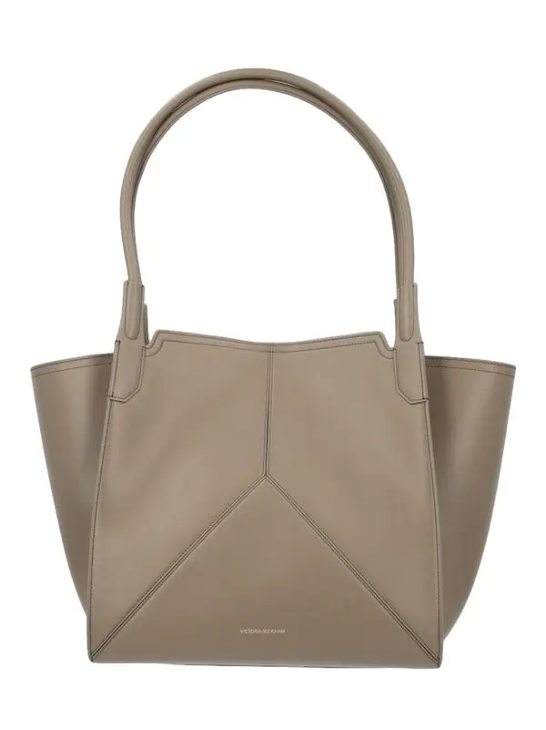 Victoria Beckham Calf Leather Tote Bag - Beige