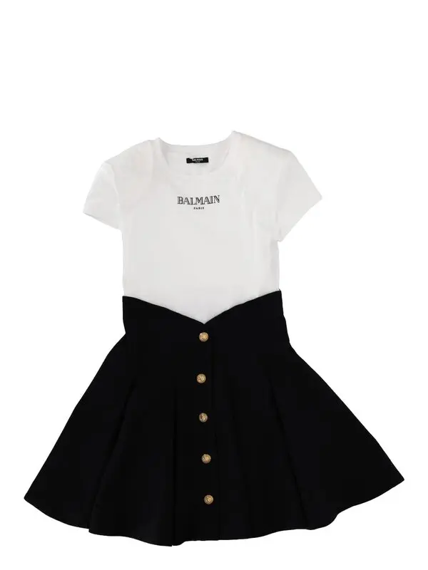 Balmain Virgin Wool Blend Skirt - Multicolour