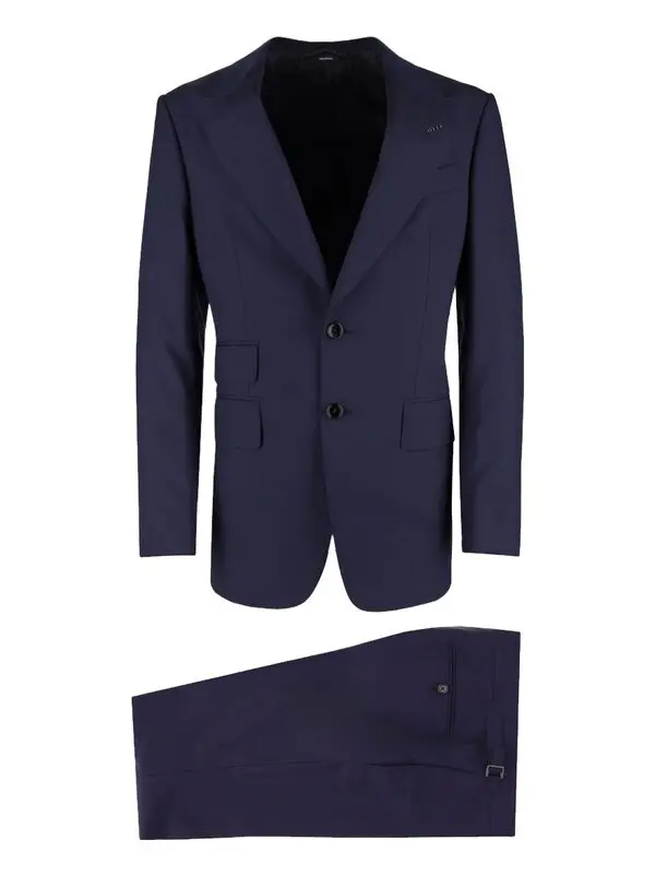 TOM FORD Grand Overcheck Shelton Suit - Blue