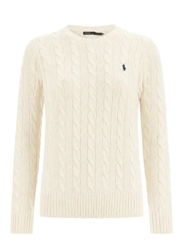 Polo Ralph Lauren Cable Knit Wool And Cashmere Pullover - Ivory