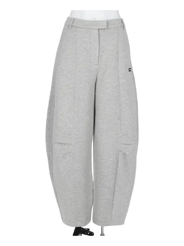 ROTATE BY BIRGER CHRISTENSEN Wide Leg Cargo Pants In Scuba - Grey