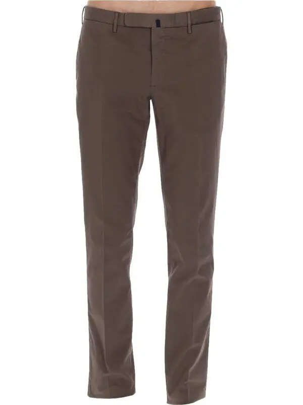 Incotex Cotton Blend Trousers - Brown
