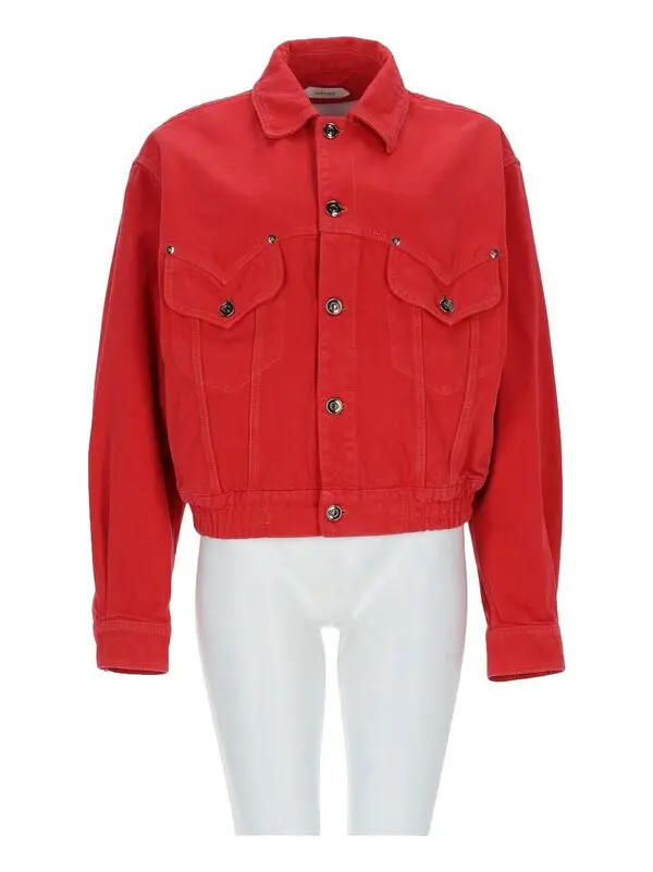 Versace Denim Blouson Jacket - Red