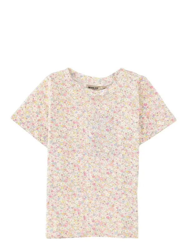 WHEAT Floral Print Crewneck T-shirt - Beige