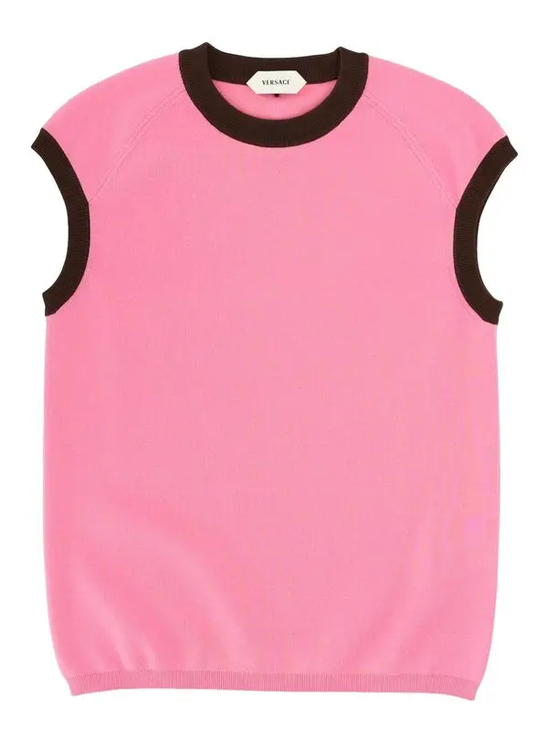 Versace Cotton Knit Top - Pink