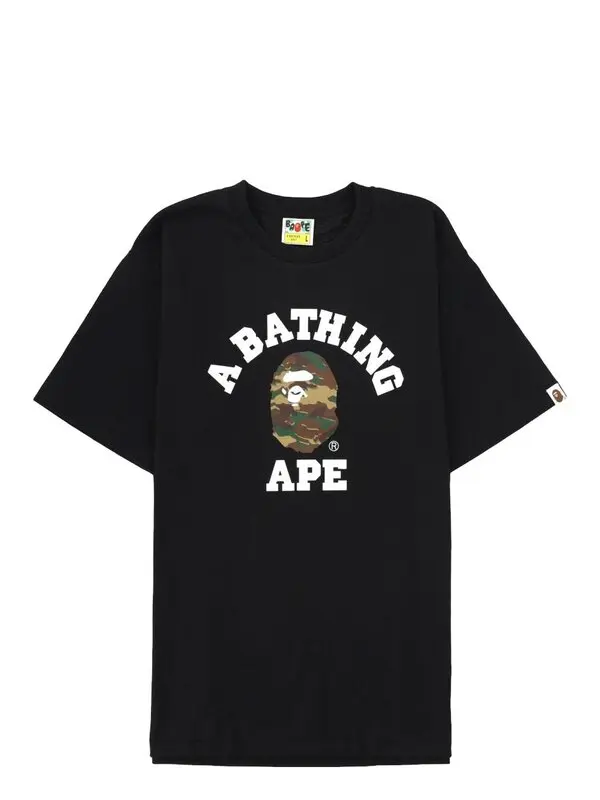 A BATHING APE Glitch Woodland Graphic T-shirt - Black