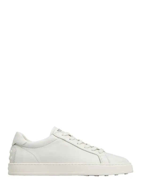TOD'S Leather Sneakers With Stud Detailing - White