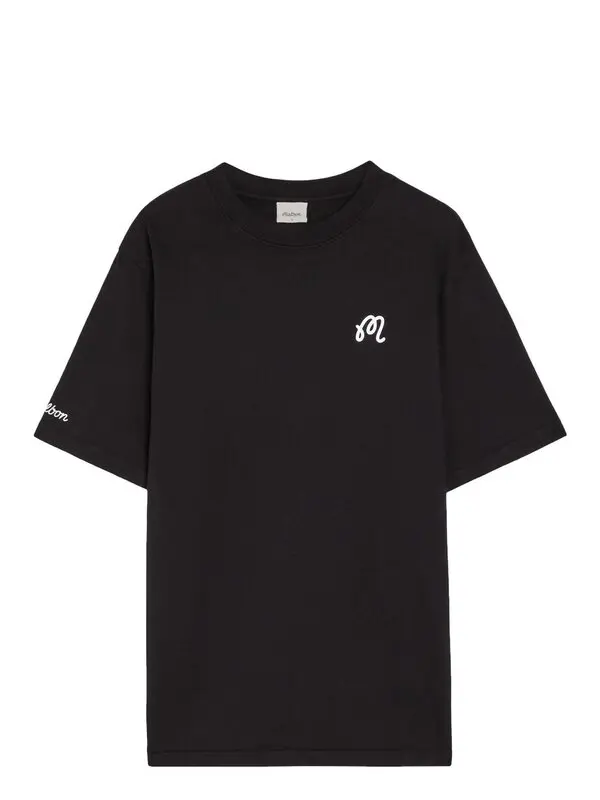 MALBON Bermuda Logo-print Cotton T-shirt - Black
