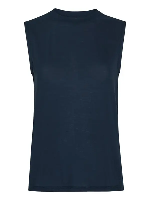 LITERARY SPORT Naomi Cotton Tank Top - Navy