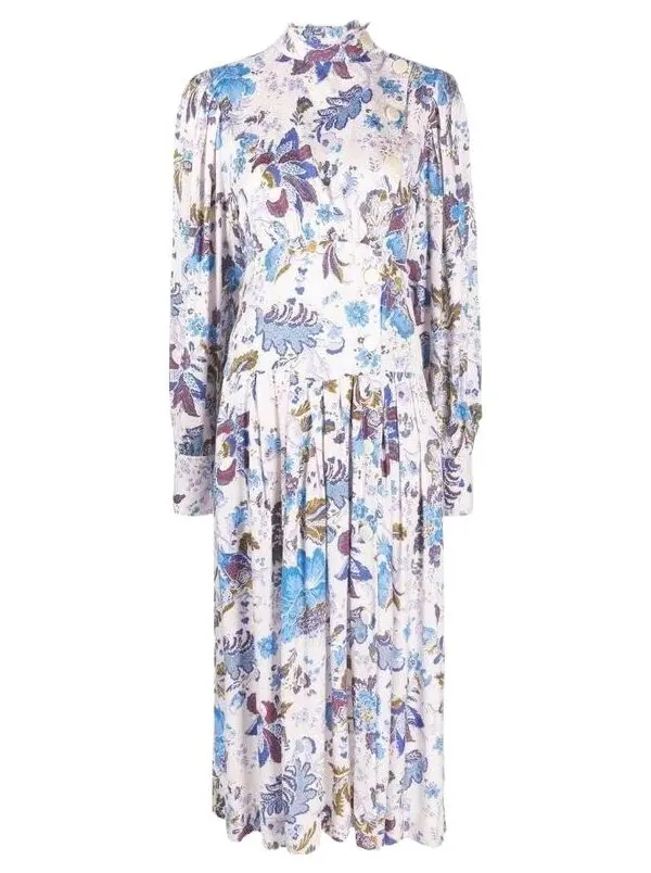 Isabel Marant Étoile Floral Print Midi Dress - White
