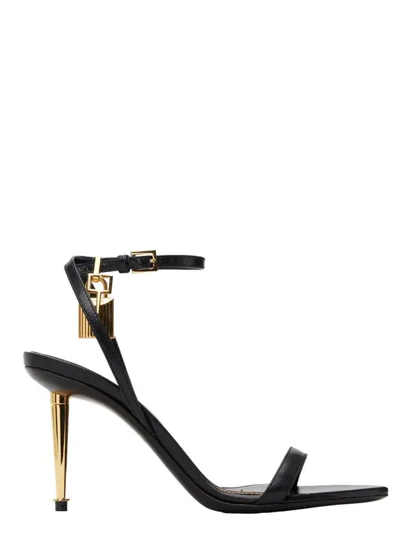 TOM FORD Lock-shaped Pointed-toe Sandals - Black