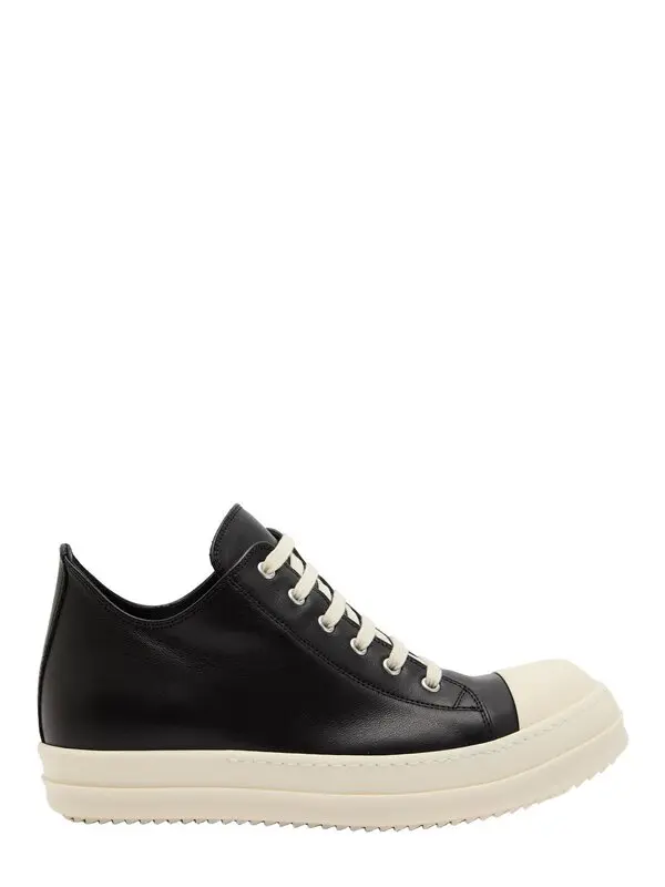 Rick Owens Low Leather Sneakers - Black