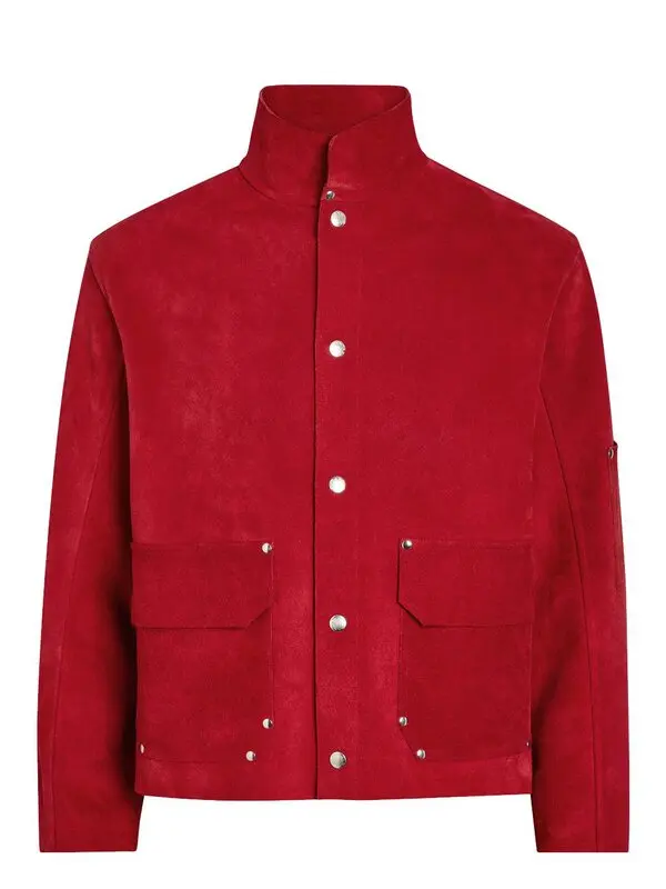BODE Suede High-neck Jacket - Red