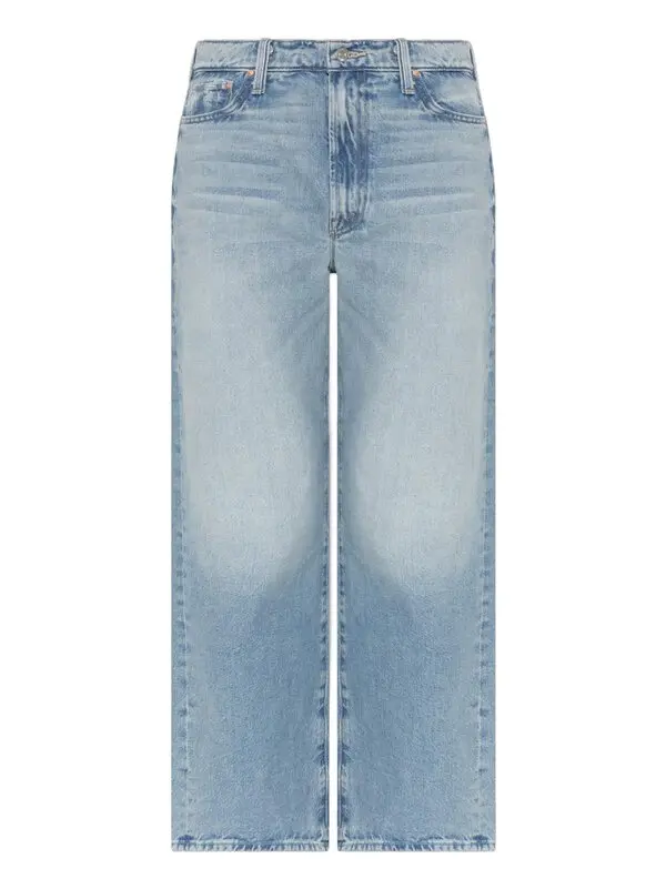 MOTHER Dodger Flood" Wide Leg Jeans - Blue