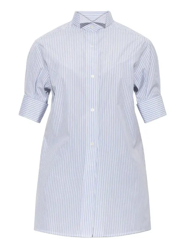 MAISON MARGIELA Short-sleeved Striped Shirt - Blue