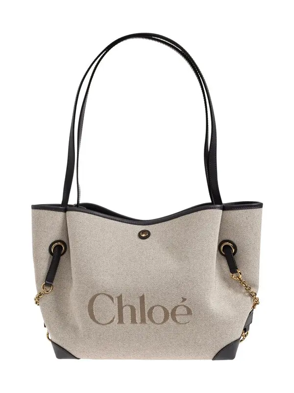 Chloé Clover' Cotton Canvas Bag - Grey