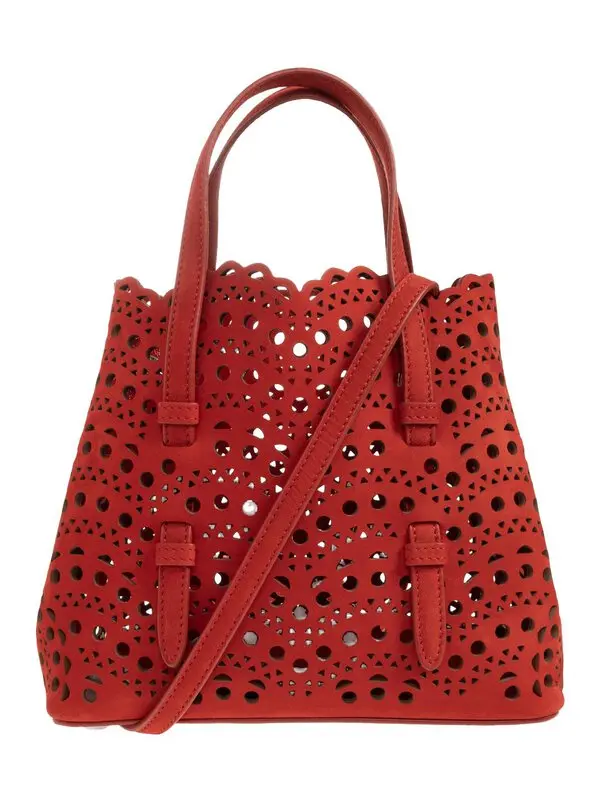 Alaïa Mina 20 Leather Bag - Red