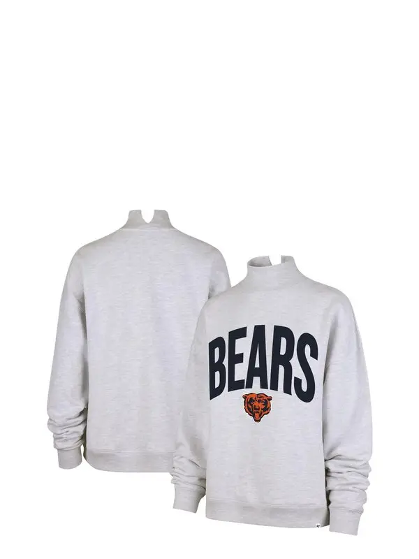 '47 47 Chicago Bears Subtle Muse Mock Neck Sweatshirt - Gray