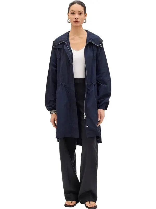 Another Tomorrow Recycled Nylon Anorak - Navy