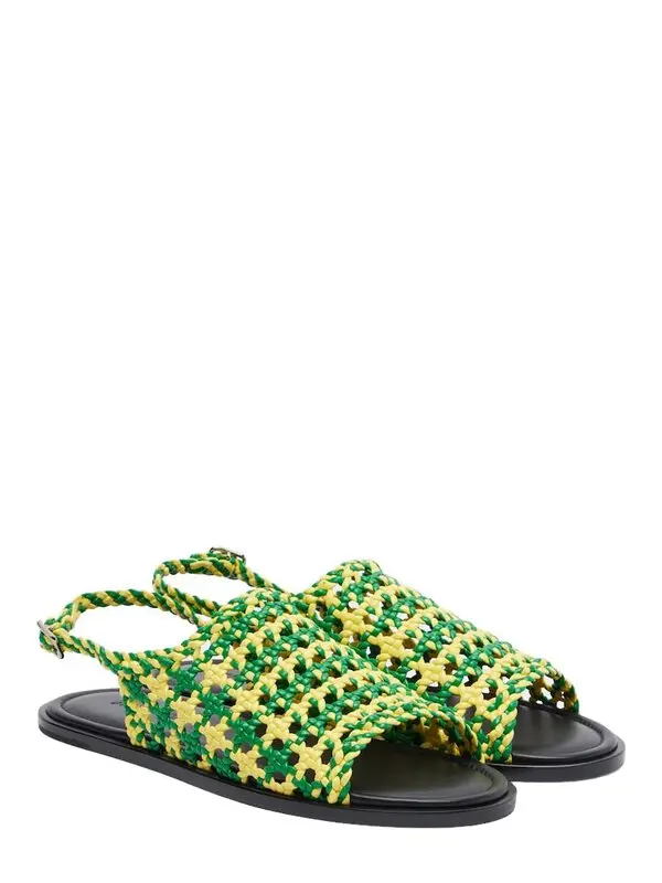 JW Anderson Woven Sandals - Green