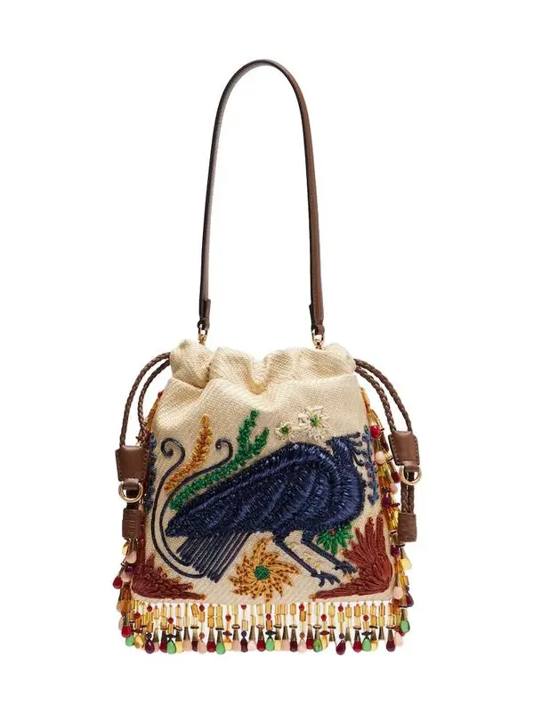 Etro Small Shoulder Bag With Drawstring Closure - Multicoloured