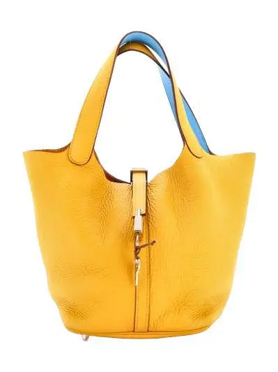 Hermès Eclat Picotin Lock Bag Clemence Mm - Yellow