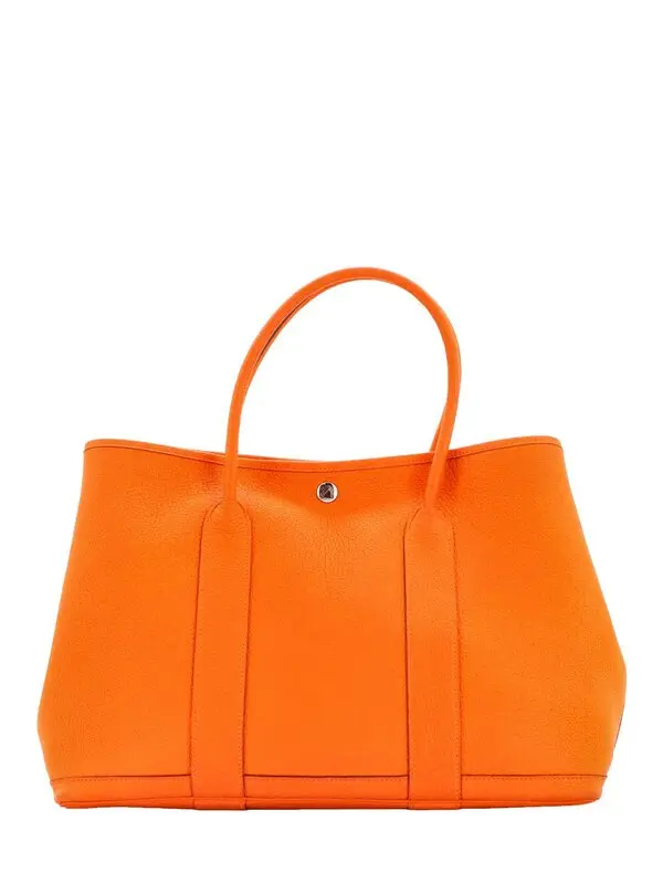 Hermès Garden Party Tote Leather With Printed Interior 36 - Orange