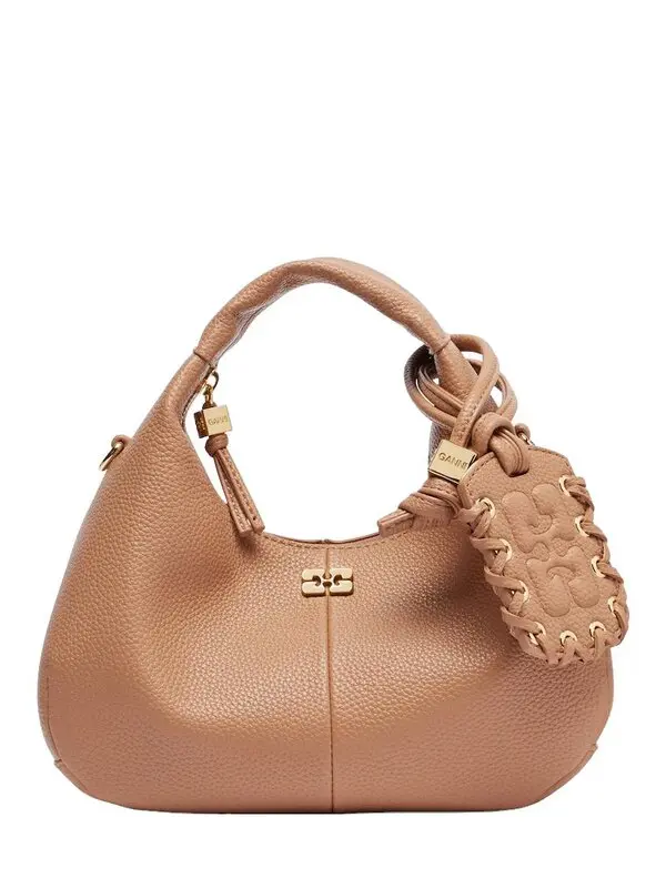GANNI Mini Top Handle Bag - Beige