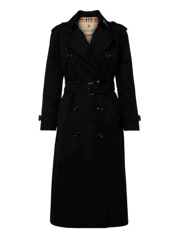 Burberry Waterloo Cotton Trench Coat - Black