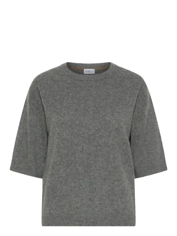 Marella Wool And Cashmere Elbow-length Jumper - Medium Gray