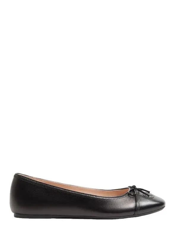 Valentino Garavani Nappa Leather Ballerinas With Vlogo Signature - Black