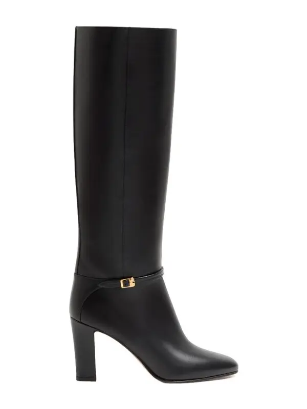 Valentino Garavani Pattie Calfskin Boots - Black