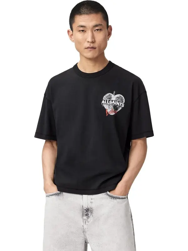 ALLSAINTS Reflect Short Sleeve Graphic T-shirt - Black