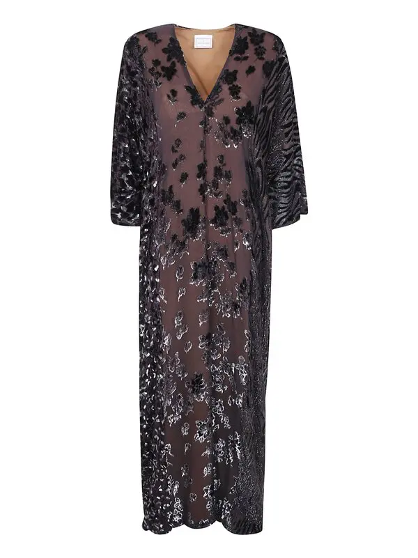 PIERRE-LOUIS MASCIA Sequined Draped Dress - Brown