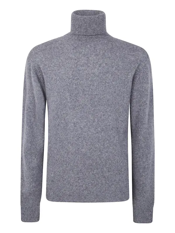 NUUR Long Sleeve Turtleneck Sweater - Gray