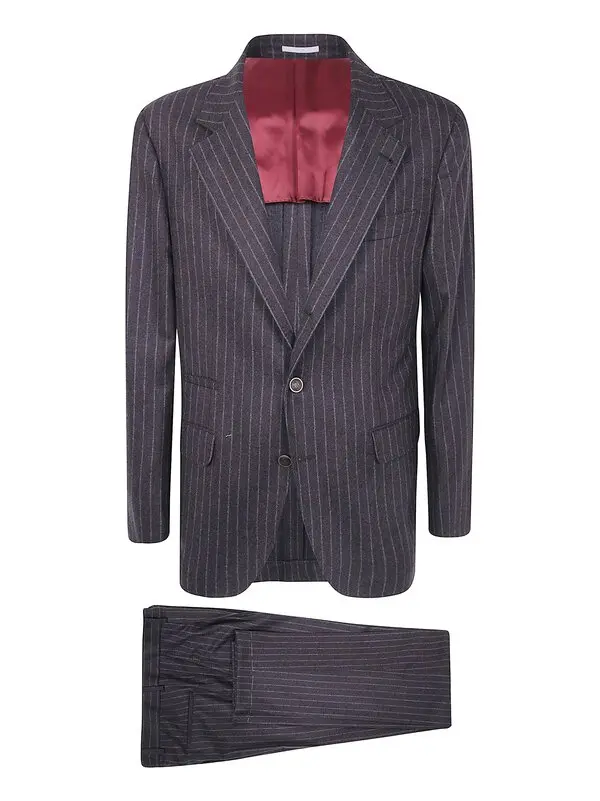Brunello Cucinelli Suit Wool Cashmere 'mv440ldthh C006 - Gray
