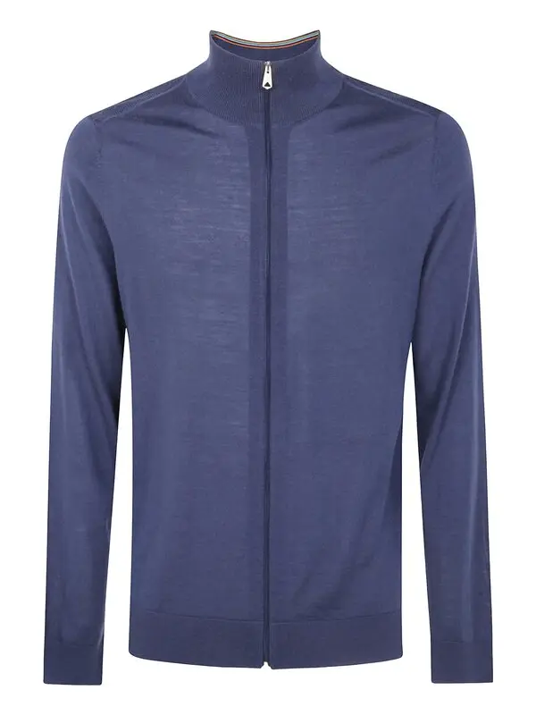 Paul Smith Zip-through Cardigan - Blue