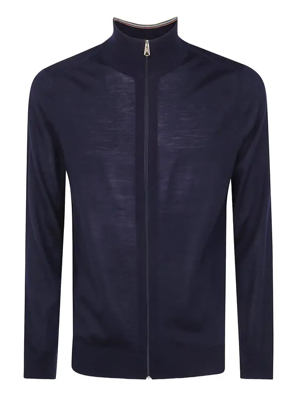 Paul Smith Zip Through Cardigan - Blue