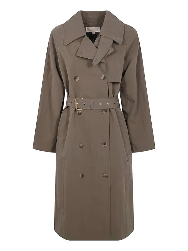 Michael Kors Oversize Cotton Trench Coat - Brown