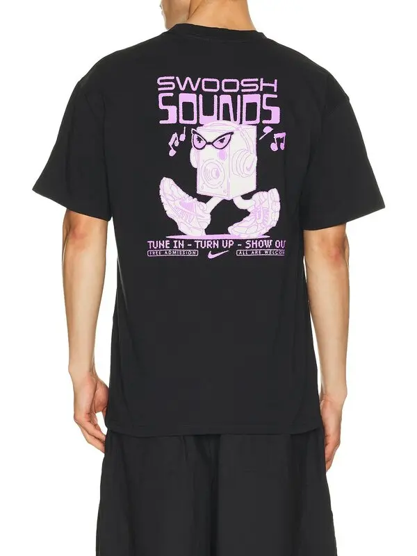 Nike Tee Lse Swoosh Sounds - Black