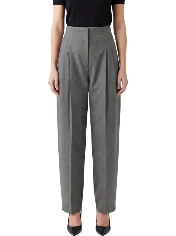 Studio Nicholson Mid-rise Pleated Wool Trousers - Grey