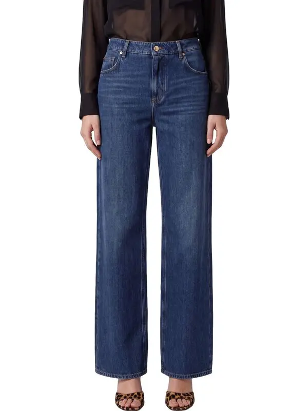 Dolce & Gabbana Mid-rise Straight-leg Jeans In Stone-washed Denim - Navy