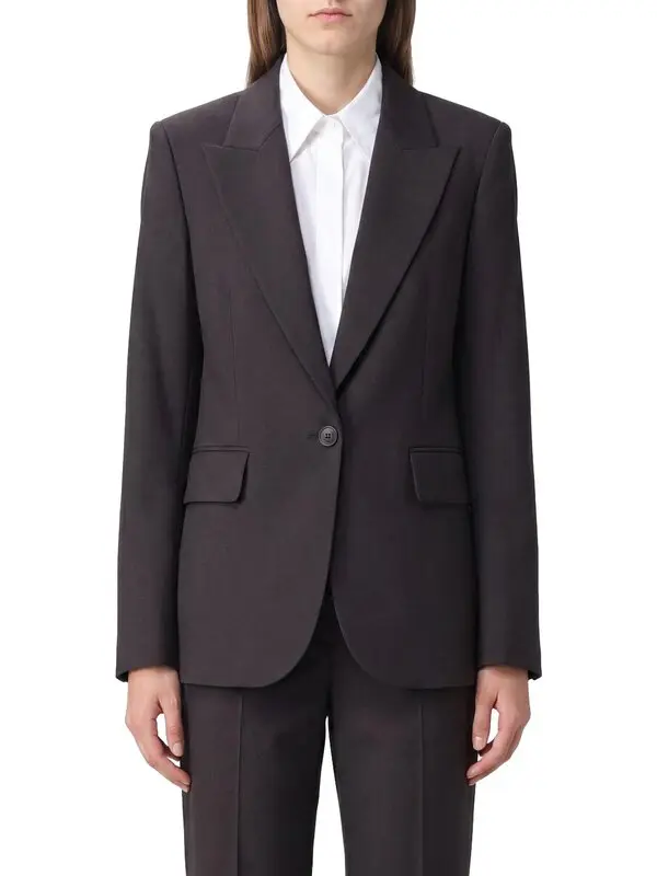 Zadig&Voltaire Single-breasted Blazer With Embroidered Slogan And Peak Lapels - Black