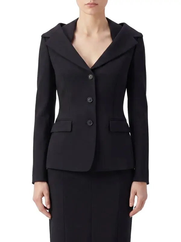 Alexander McQueen Single-breasted Wool Blazer With Notched Lapels - Black