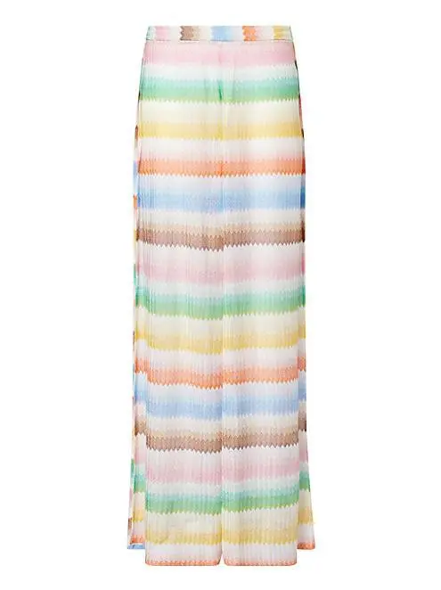 Missoni Side-split Chevron Knitted Trousers - Multi